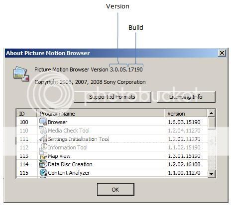 Sony Picture Motion Browser versions and camcorders | AVForums