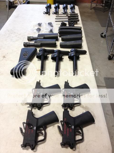 Building my first mp5 kit and my parts kit selection, 5 total kits ...