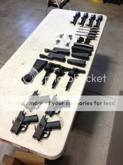 Building my first mp5 kit and my parts kit selection, 5 total kits ...